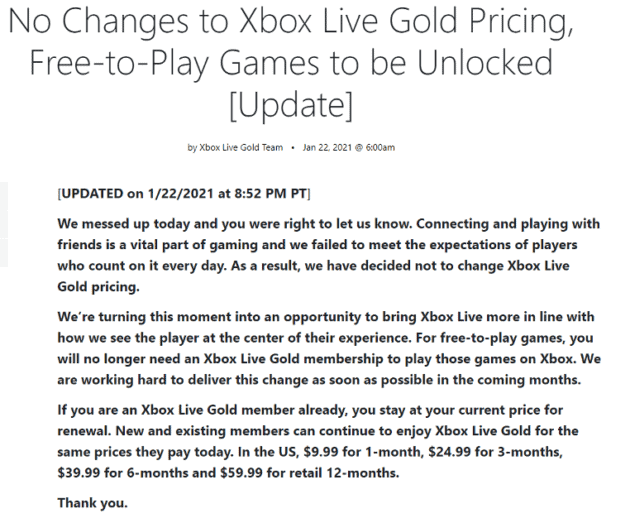 Microsoft's Price Hike Debacle | Xbox Live Price Increase